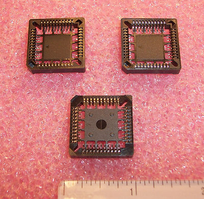 QTY (50) 44 PIN SURFACE MOUNT PLCC SOCKETS 44 POSITION PLCC-44P-T-SMT ...