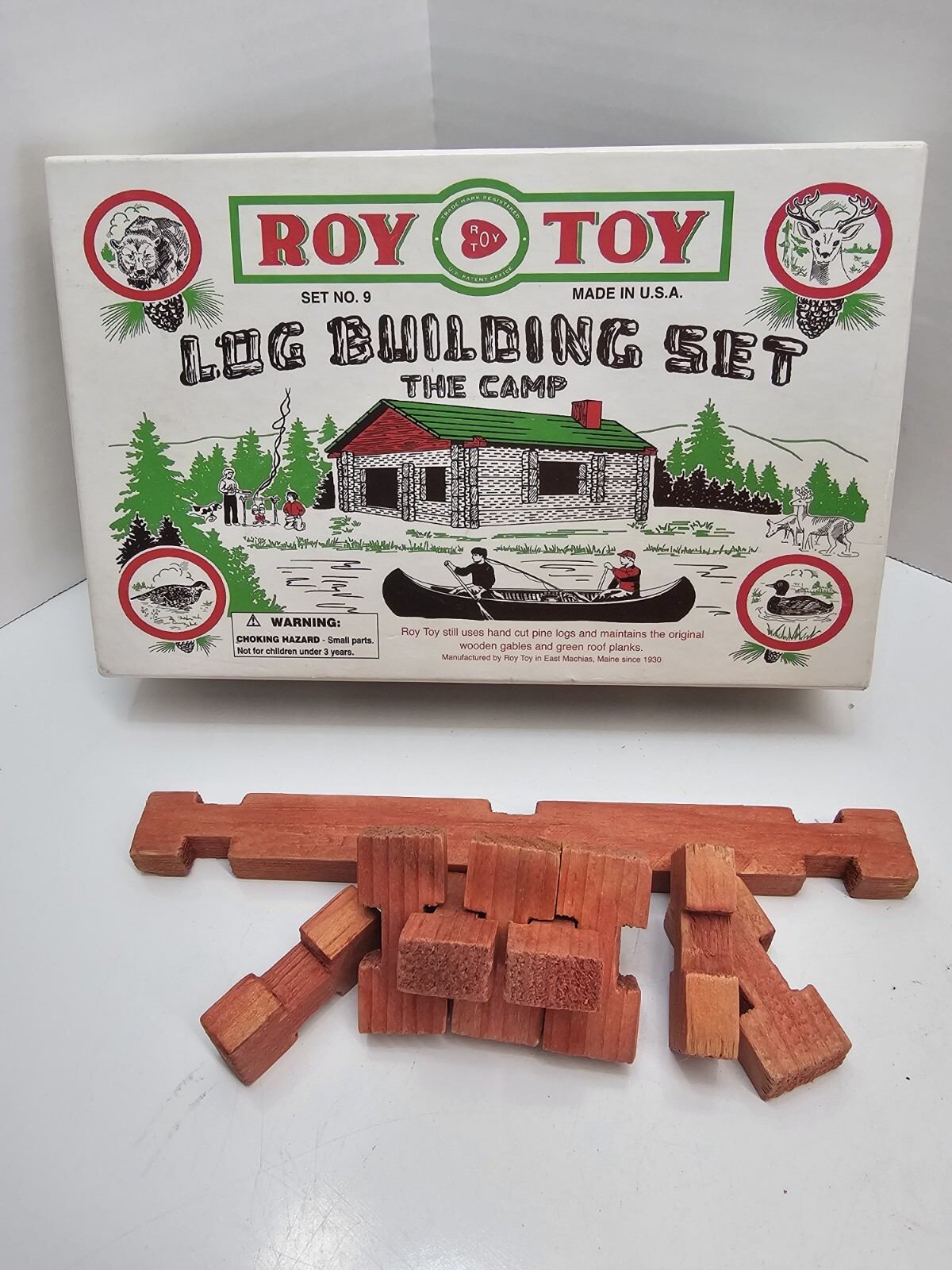 Vintage Roy Toy Log Cabin Building Set “The Camp” Lincoln Logs Set No ...