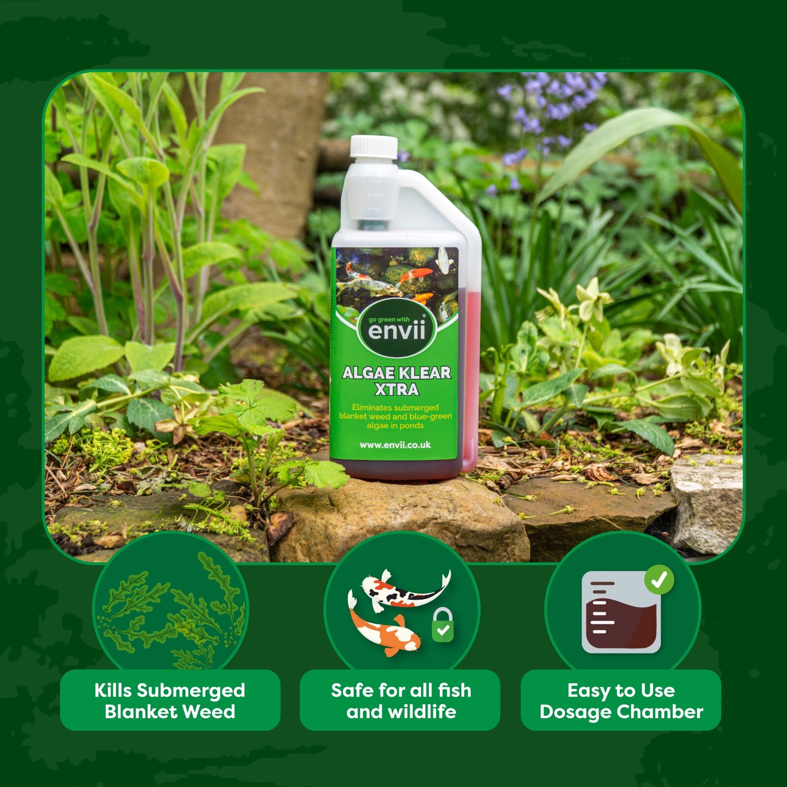 Envii Algae Klear Xtra – Pond Blanket Weed Remover Killer Submerged ...