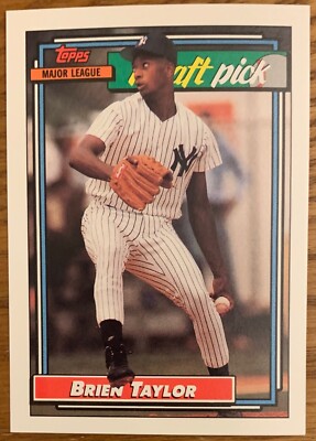 BRIEN TAYLOR, '92 TOPPS "DRAFT PICK" ROOKIE CARD, EXCELLENT CONDITION ...