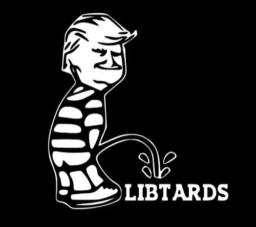 Trump Piss On Liberals Vinyl Decal Sticker Window Car Truck Laptop Libtards | eBay