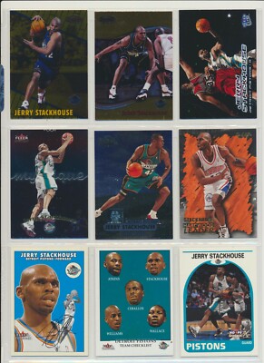 Lot of 50 different Jerry Stackhouse 27 Pistons 5 Mavs 5 Wiz 1 Nets 12 ...