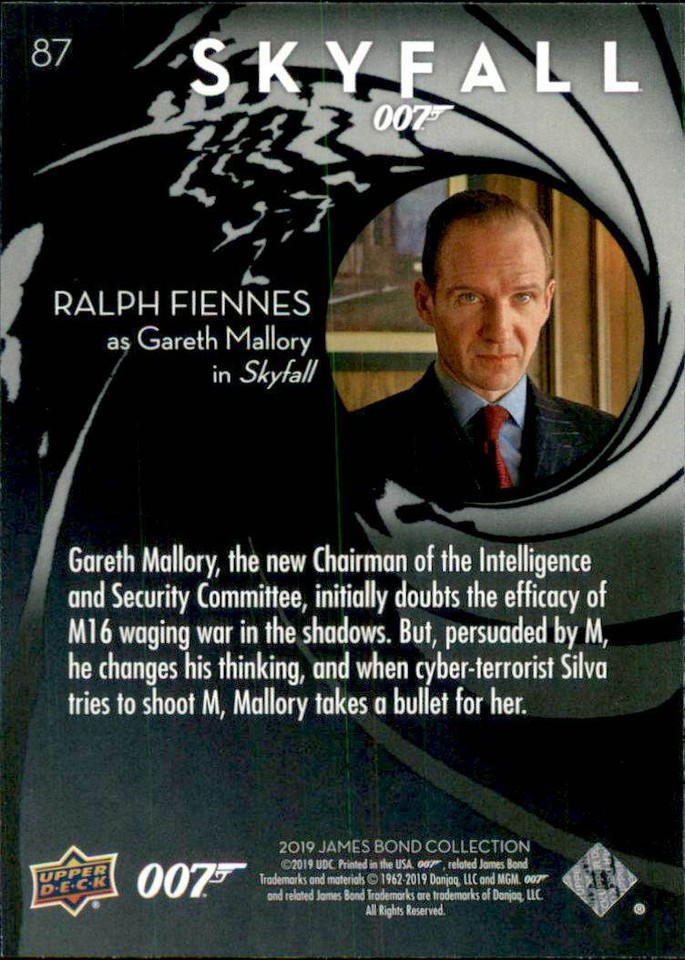 Upper Deck James Bond 007 Collection Base #87 Ralph Fiennes as Gareth ...