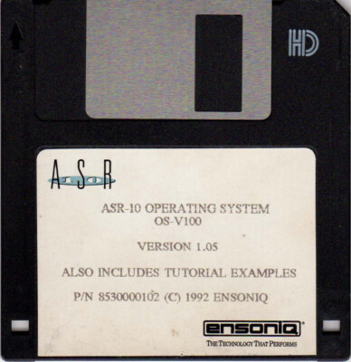 Ensoniq ASR 10 Operating System Disk v 1.05 OS boot | eBay