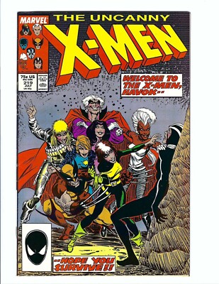 Uncanny X-Men 219, VF 8.0, Marvel 1987, Bret Blevins, Havok, Marauders ...