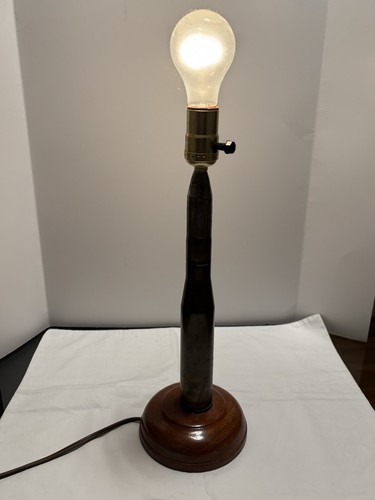 Artillery Shell Brass lamp War Military Trench Art 17.5in Working No ...