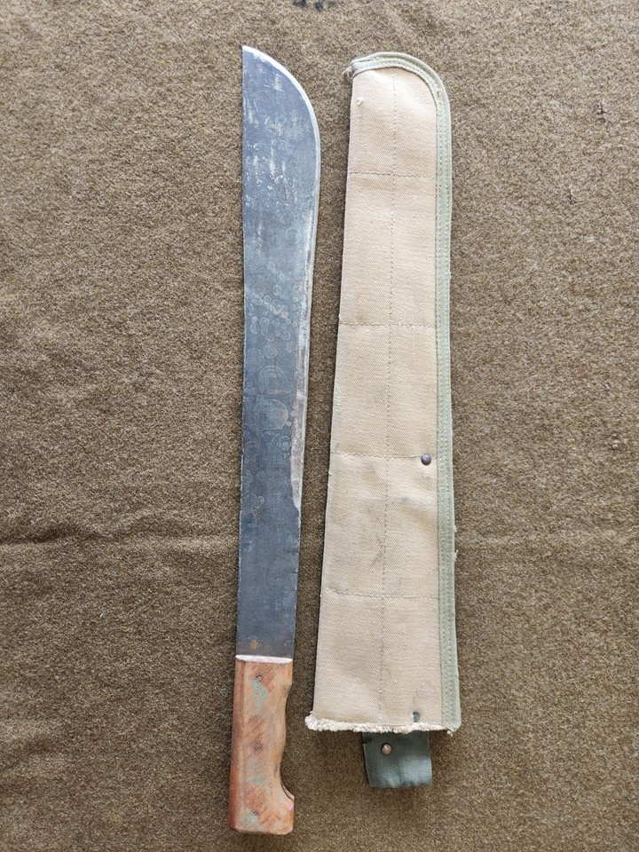 Named WW2 WWII? Post War? Machete With Modified Cover from Spare Barrel ...
