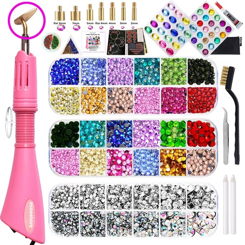 Bedazzler Kit with Rhinestones, Hotfix Applicator Tool, DIY Hot Fix ...
