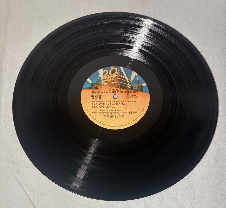 STAR WARS Original Movie Soundtrack LP vinyl John Williams 1977 vintage ...