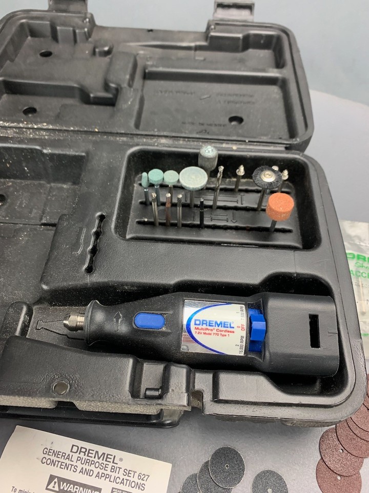 MultiPro Cordless Dremel Moto-Tool 770 Type 1 w/Case & Many Accessories ...