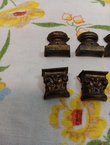 Vintage clock column Caps Cast metal Set of 4 Parts | eBay