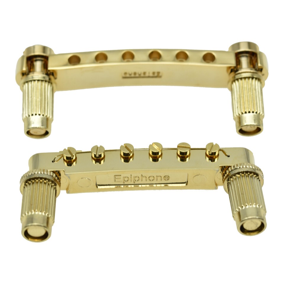 Original Gold LP Tune-o-Matic Bridge Stop Bar Tailpiece Fits Epiphone ...