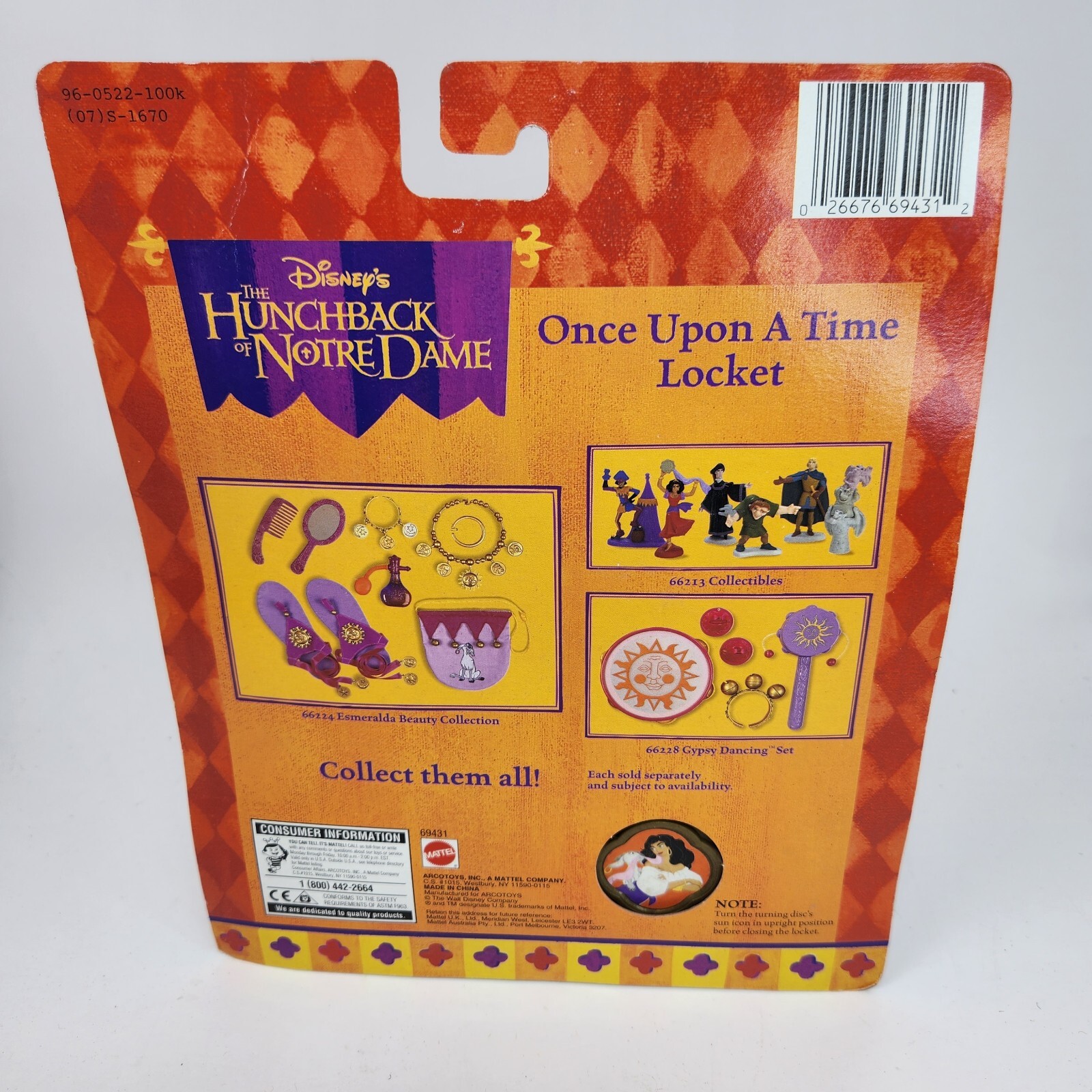 VINTAGE MATTEL DISNEY HUNCHBACK OF NOTRE DAME ONCE UPON A LOCKET ...