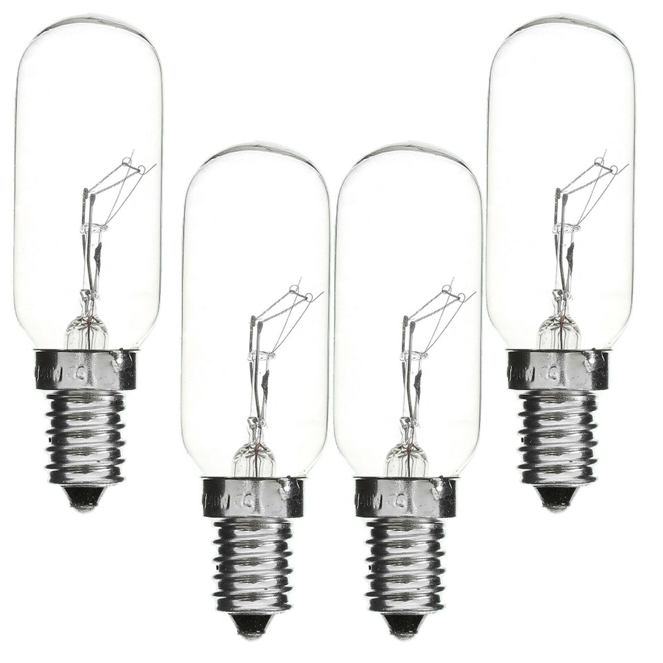4 x Lyvia E14 Clear Lamp Tubular 40w SES Cooker Hood Extractor Light ...