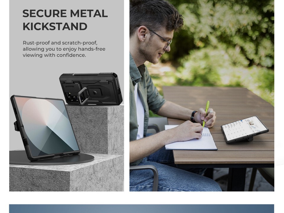 Dexnor Full Body Case for Samsung Galaxy Z Fold 6 with S Pen Holder ...