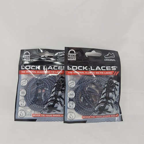 LOCK LACES The Original Elastic No Tie Laces Fastening System Lot Of 2 Sets 674740001025 | eBay