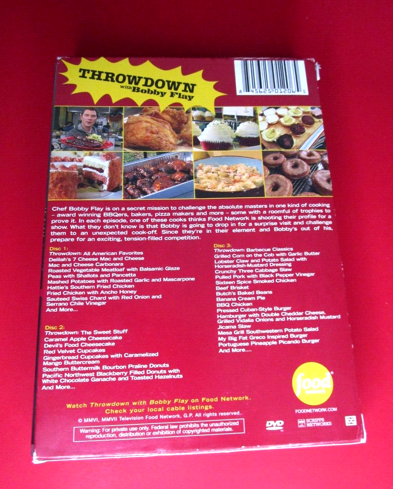 Throwdown with Bobby Flay: All American Food Fights (DVD 2009~3-Disc Set) 845625012065 | eBay