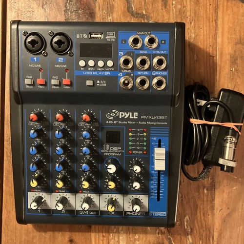 Pyle PMXU43BT 4-Channel Bluetooth Studio Mixer DJ Console System | eBay