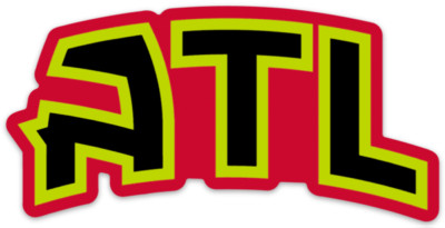 Atlanta Hawks ATL lettering Logo Type Die-cut MAGNET | eBay