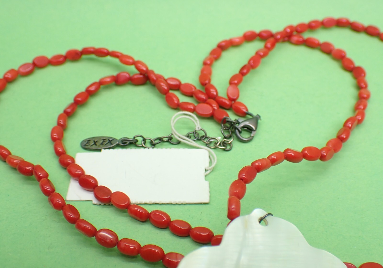 Claudia Agudelo EXEX MOP Flower Double Strand Red Coral Necklace 925 ...