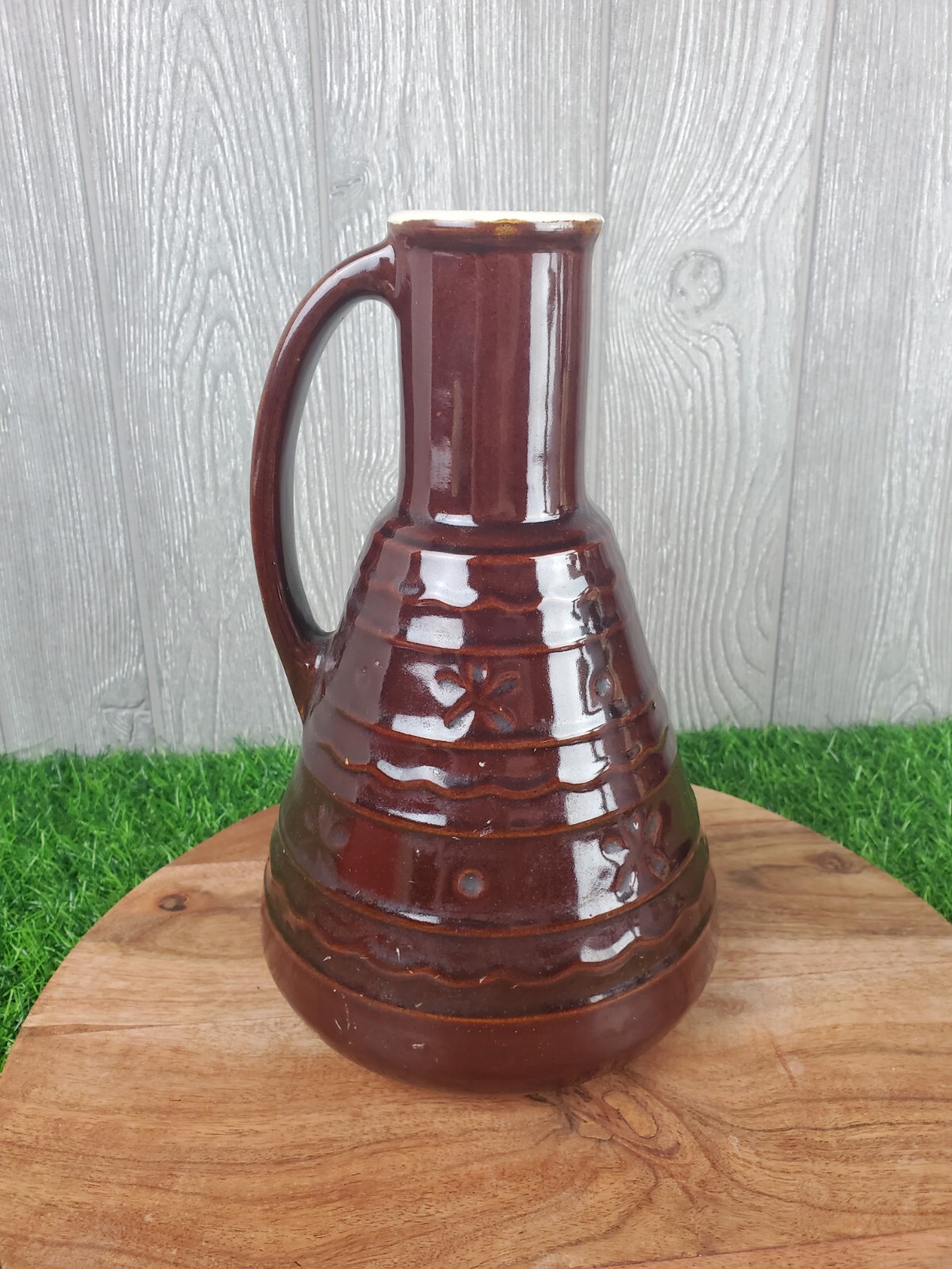Marcrest Daisy Dot 10" Carafe Decanter Colorado Brown Old Fashioned ...