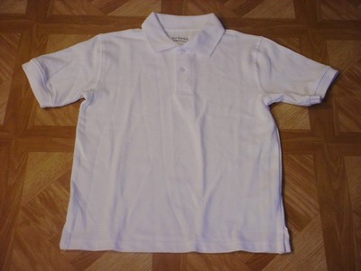 George Boys School Uniform White Short Sleeve Polo Shirt 8 Medium | eBay