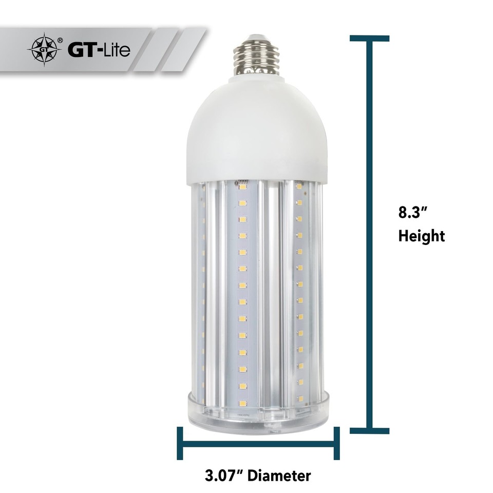 GT-Lite 5,000 Lumen LED Corn Cob Bulb, Uses Only 50W, Daylight 5000K ...