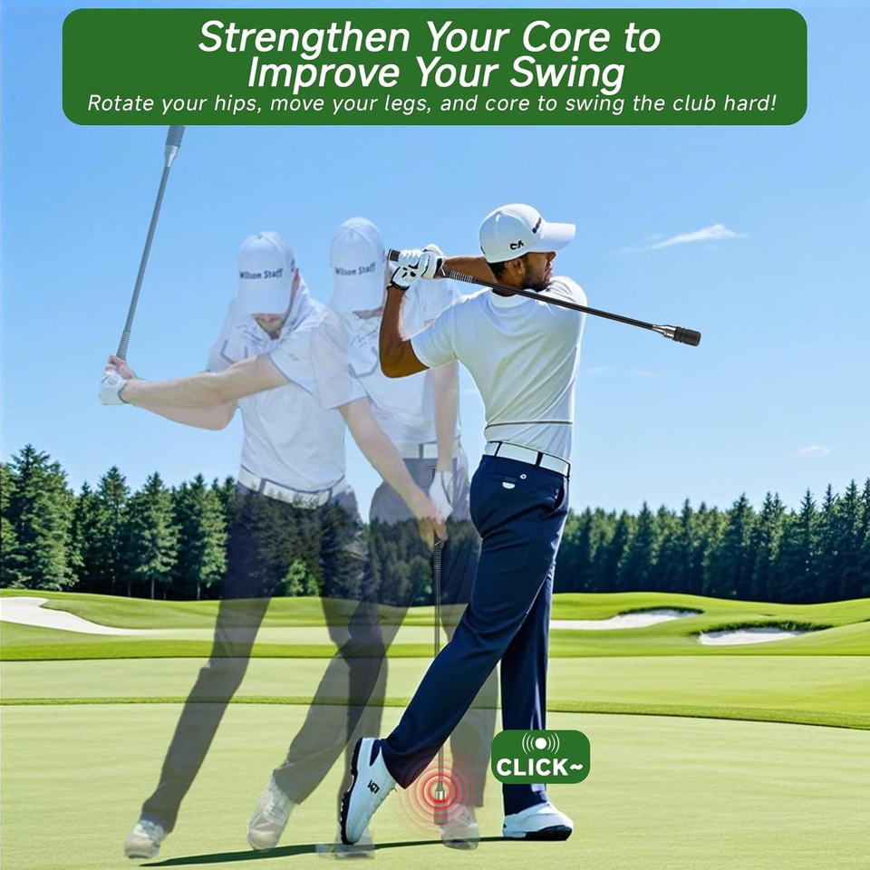 Golf Swing Trainer, Right-Handed Click Stick Grip Trainer | Practice ...