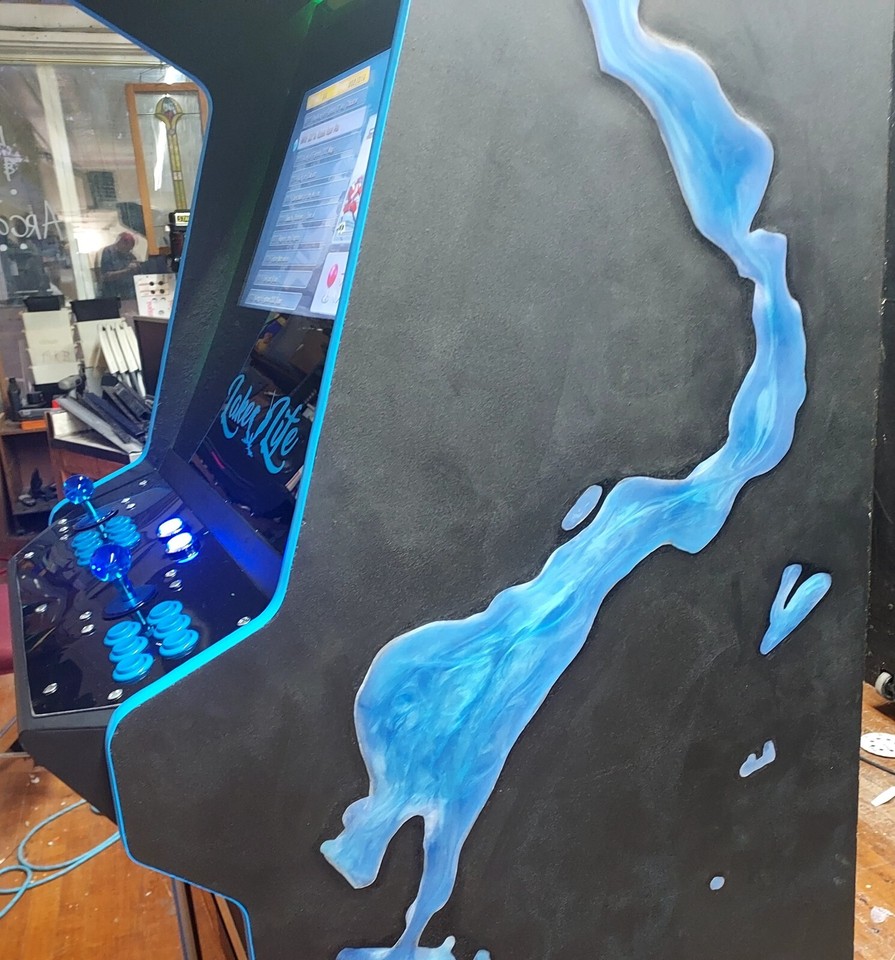 BOJICADE Stand Up Arcade Custom Multicade EPOXY/RESIN Side Art OKOBOJI ...