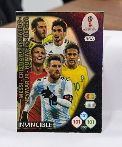 2018 Panini Adrenalyn XL Fifa World Cup - Invincible #468 Lionel Messi ...