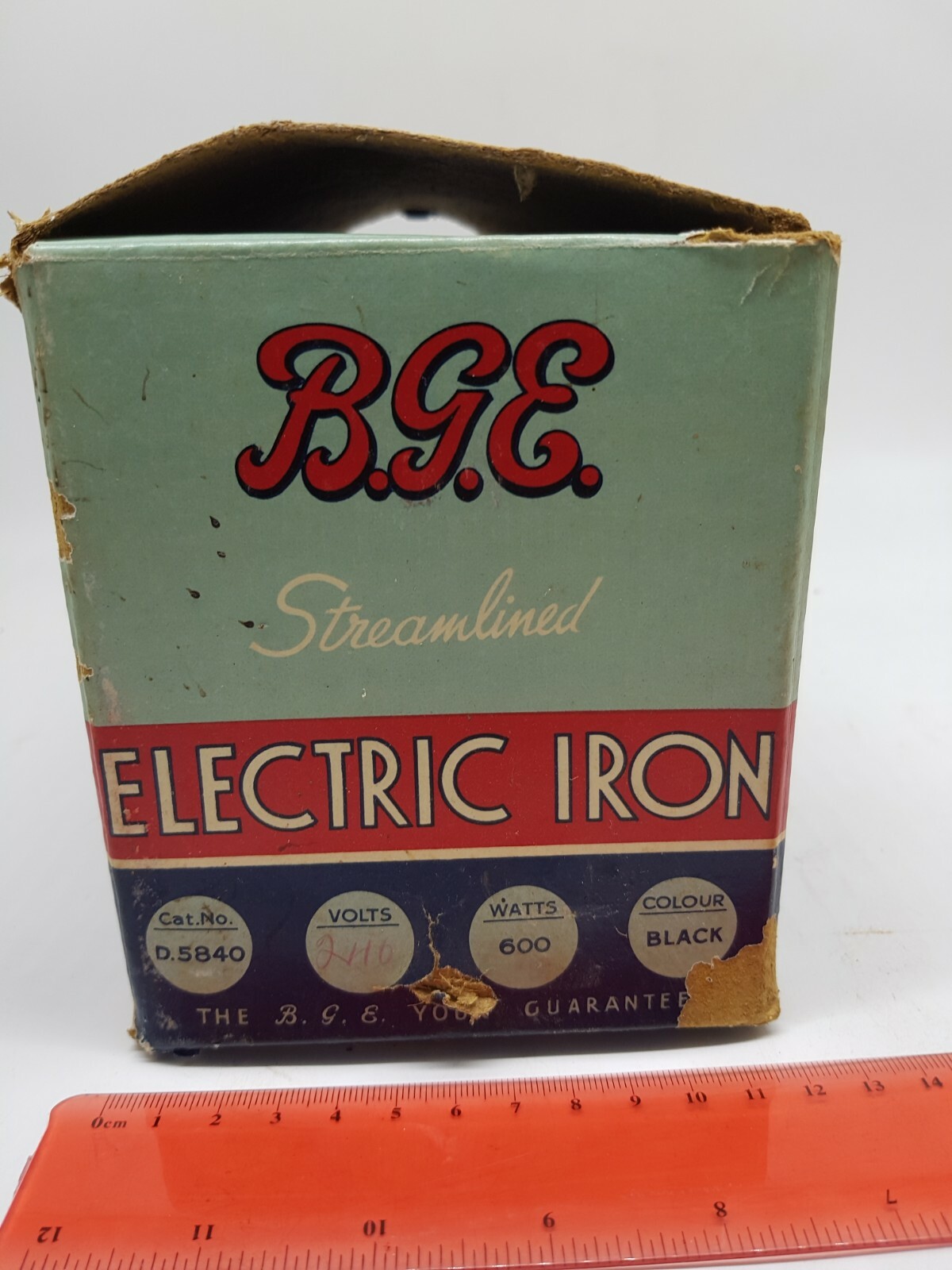Vintage *EMPTY* British General Electric Streamlined Electric Iron ...