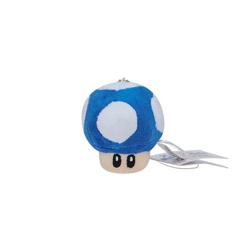 7cm Super Mario Bros Plush Toy Blue Toad Mushroom Stuffed Animal ...