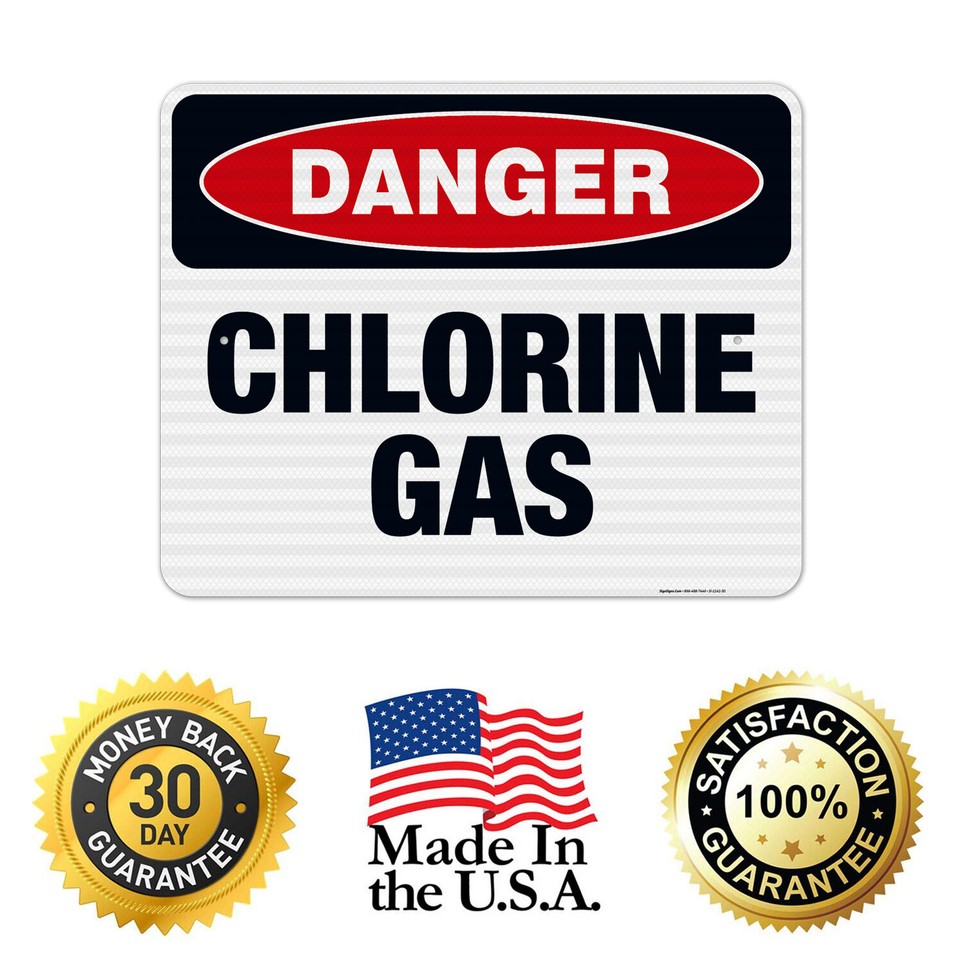 Danger Chlorine Gas Sign, OSHA Danger Sign, | eBay