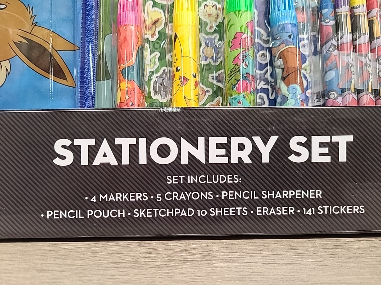 Pokemon Kids Stationary Set Crayons Markers Stickers and Stampers ...
