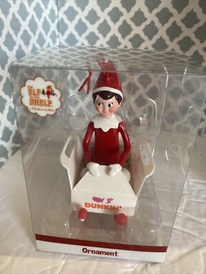 Dunkin Donuts 2022 Elf on the Shelf Christmas Ornament Munchkin LTD ...