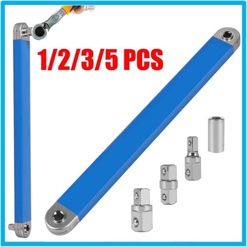 1-5xSpanner Extension Wrench Set Offset Ratchet Spanner Extender with ...