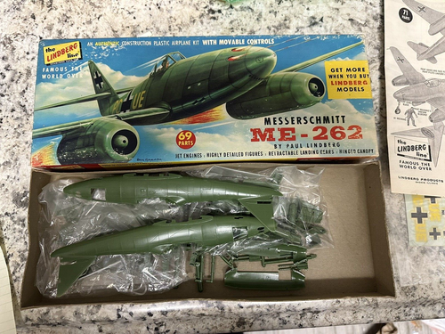 Lindberg #538-98 Messerschmitt Me-262 Model Kit Unused in box Gorgeous ...
