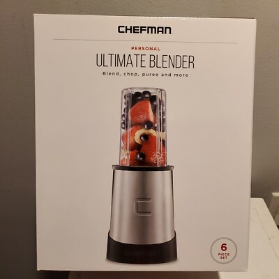 Chefman Personal Ultimate Kitchen Blender Quick Blending Shakes 6 Piece ...
