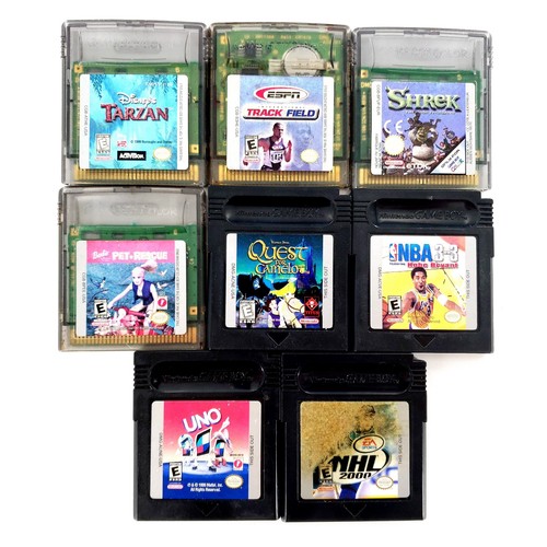 Nintendo Game Boy Color Games Lot Of 8 Authentic Cartridges Only Tested ...