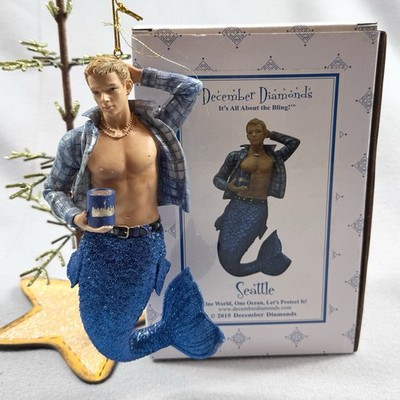 December Diamonds 2015 Rare Seattle Merman Ornament Retired 55-90860 ...