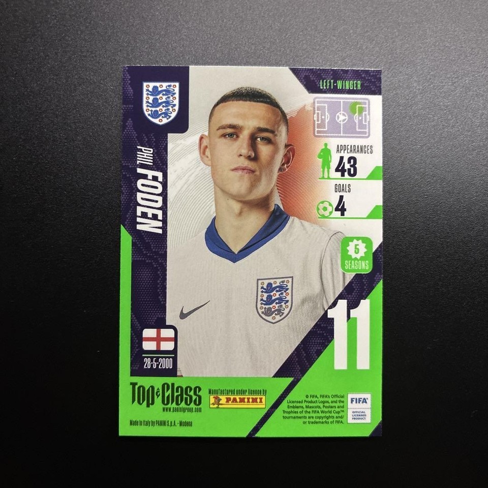 Phil Foden England Soccer Card Panini Legends Autograph Rare | eBay