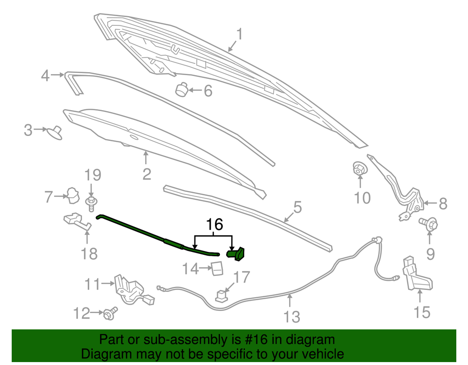 Genuine GM Hood Hold Open Rod 84115309 | eBay