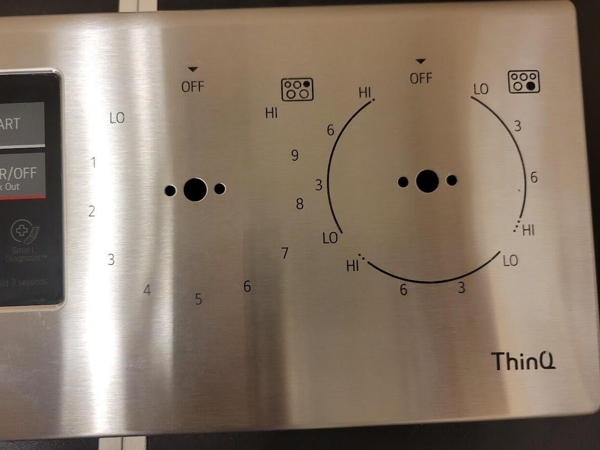 OEM LG Range Control Panel STAINLESS AGM30025501 for LREL6325F/00 ...