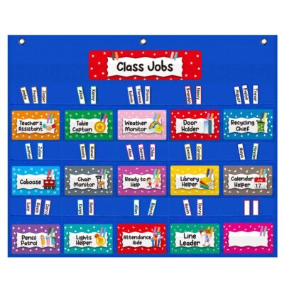 Class Jobs Pocket Chart for Classroom Teacher Helper Organizer ...