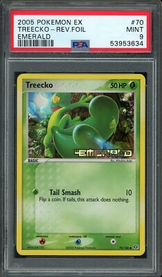 Pokemon Card Treecko 70/106 Reverse Holo Emerald PSA 9 MINT | eBay