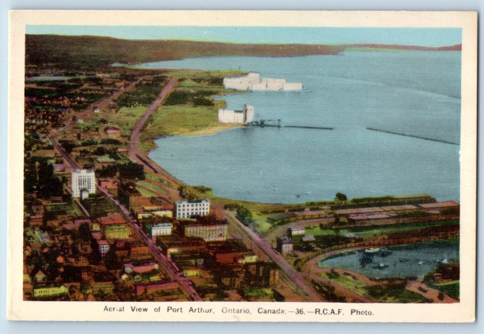 Ontario Canada Postcard Aerial View of Port Arthur c1940's Vintage ...