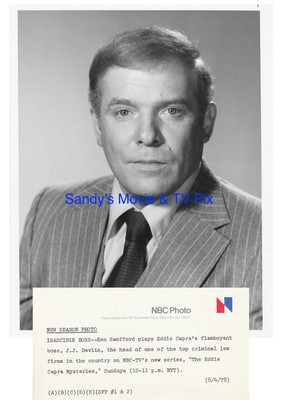 KEN SWOFFORD Terrific ORIGINAL TV Photo THE EDDIE CAPRA MYSTERIES | eBay