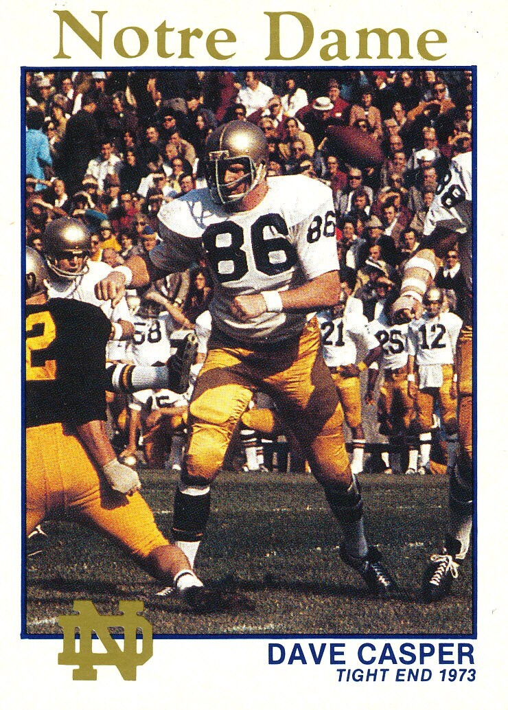 RARE C0LLGE-0DDBALL Dave Casper RAIDERS OILERS VIKINGS Notre Dame ...