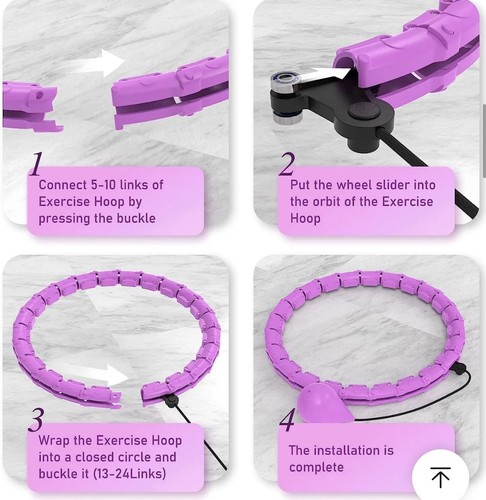 Infinity Hoop Fit Plus Size 47", Weighted Hula Hoops for Adults Weight ...