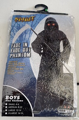 Halloween Costume Youth Boys Fade In Fade Out Phantom Costume Size ...